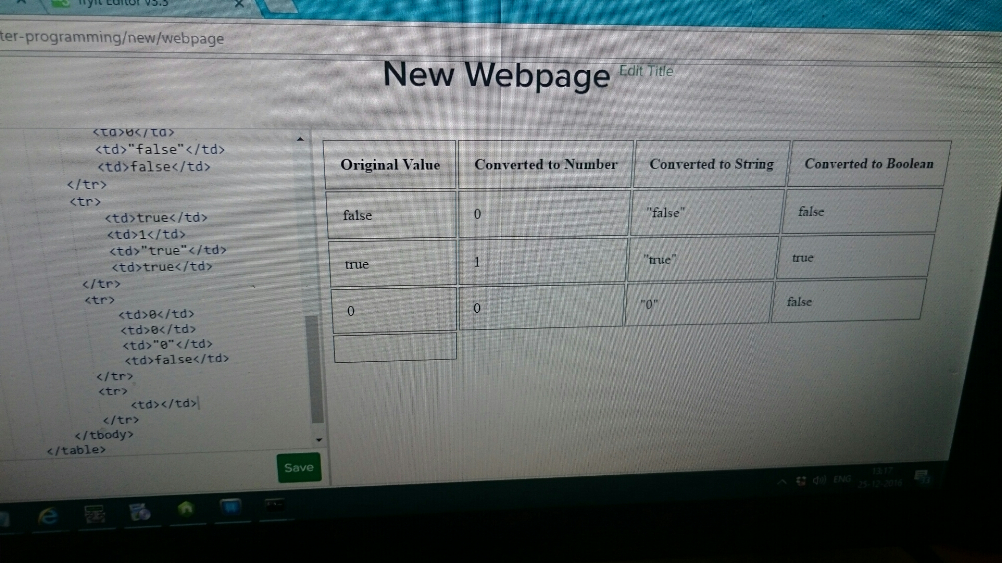 Conversion table – Geeks out of the box