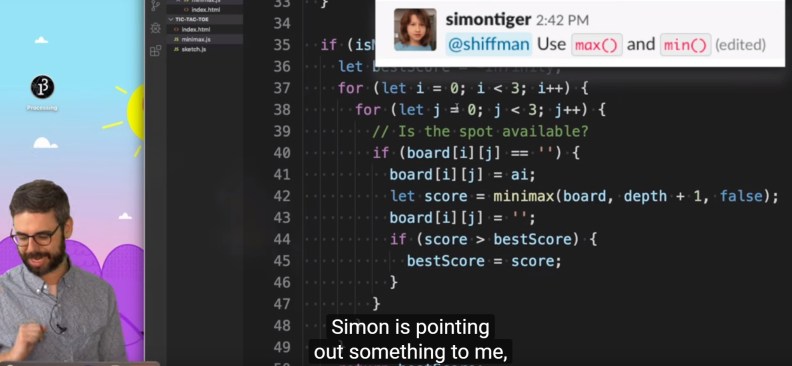 How Simon takes part in the Coding train live sessions – Geeks out of ...