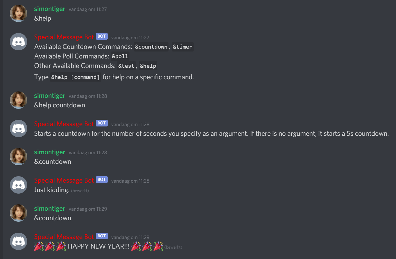 Simon made a discord bot – Geeks out of the box