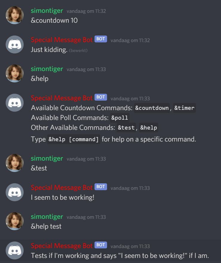 Simon made a discord bot – Geeks out of the box